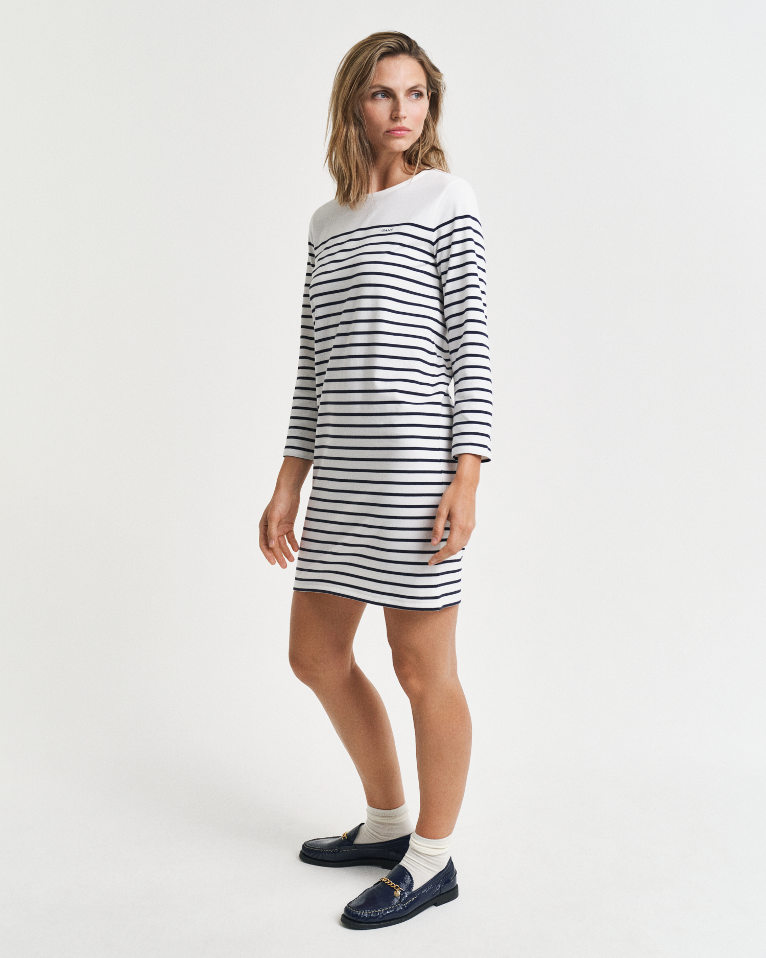 Robe col rond à rayures marinières - GANT